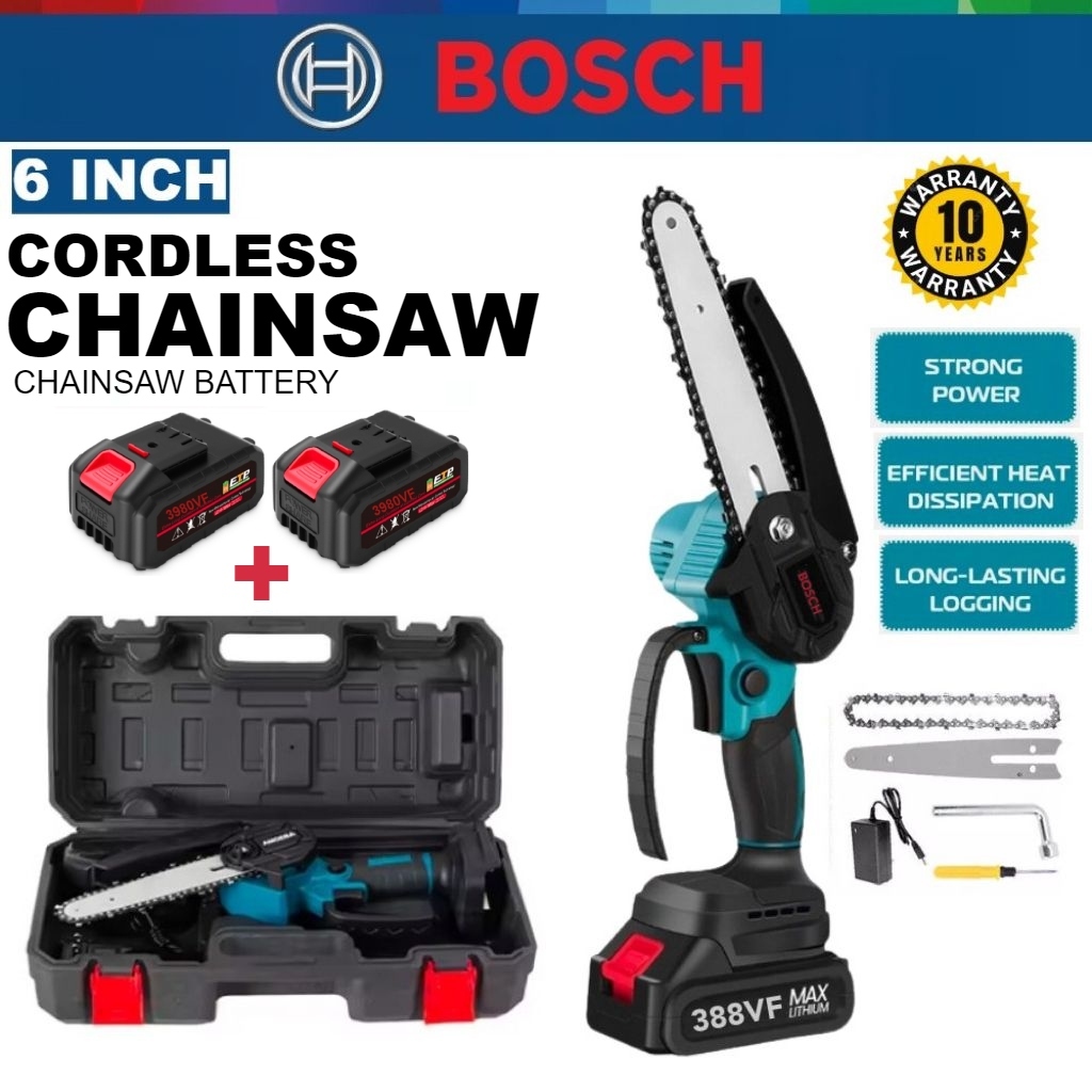 Bosch Chainsaw Battery Cordless Chainsaw 6 Inch Mini Chainsaw Gergaji ...