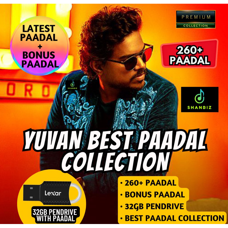 Yuvan Best Paadal Collection | 260+ Paadal | USB FLASH DRIVE | PENDRIVE ...