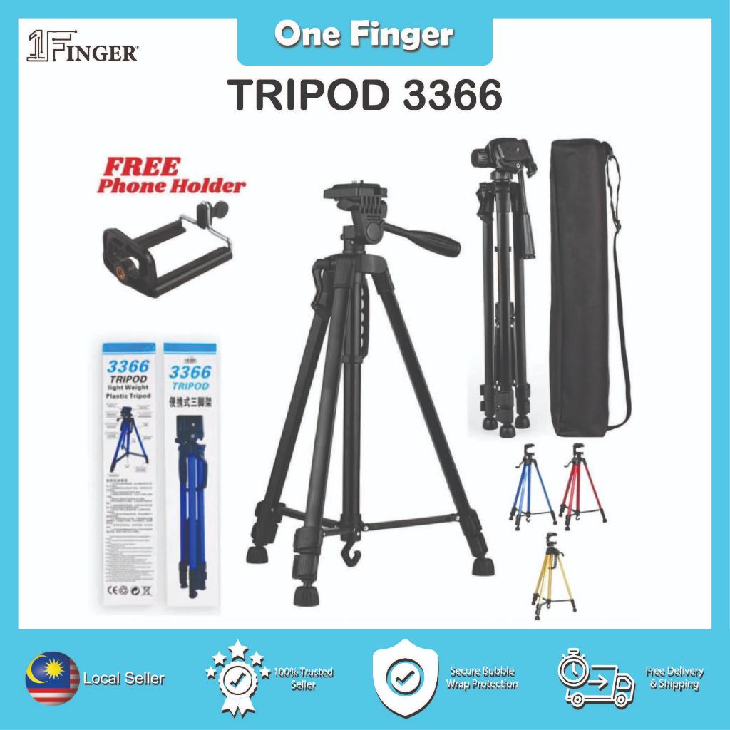[𝐑𝐄𝐀𝐃𝐘 𝐒𝐓𝐎𝐂𝐊] Tripod 3366 Professional Camera Tripod / Bluetooth ...