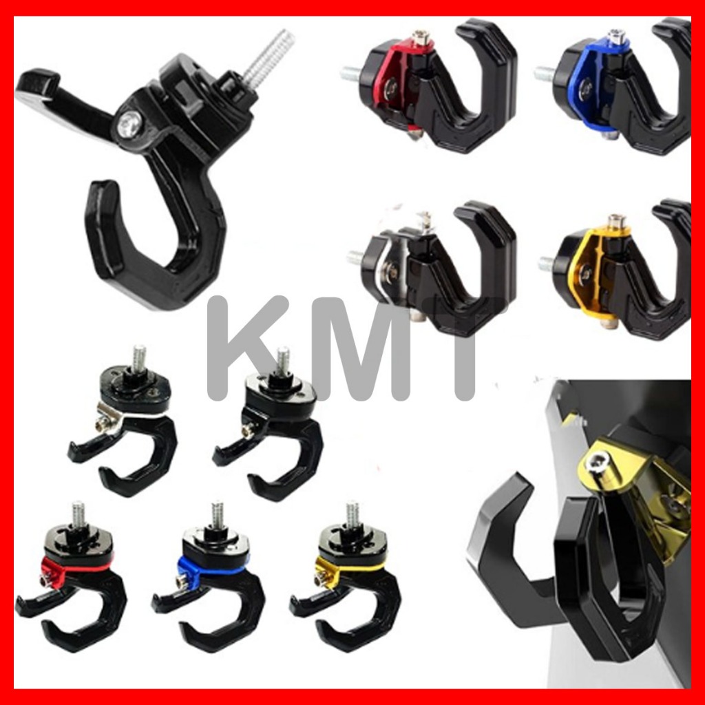 KMT DOUBLE HOOK MOTOR HANGER HELMET GANTUNGAN BARANG KINGDRAG UNIVERSAL ...
