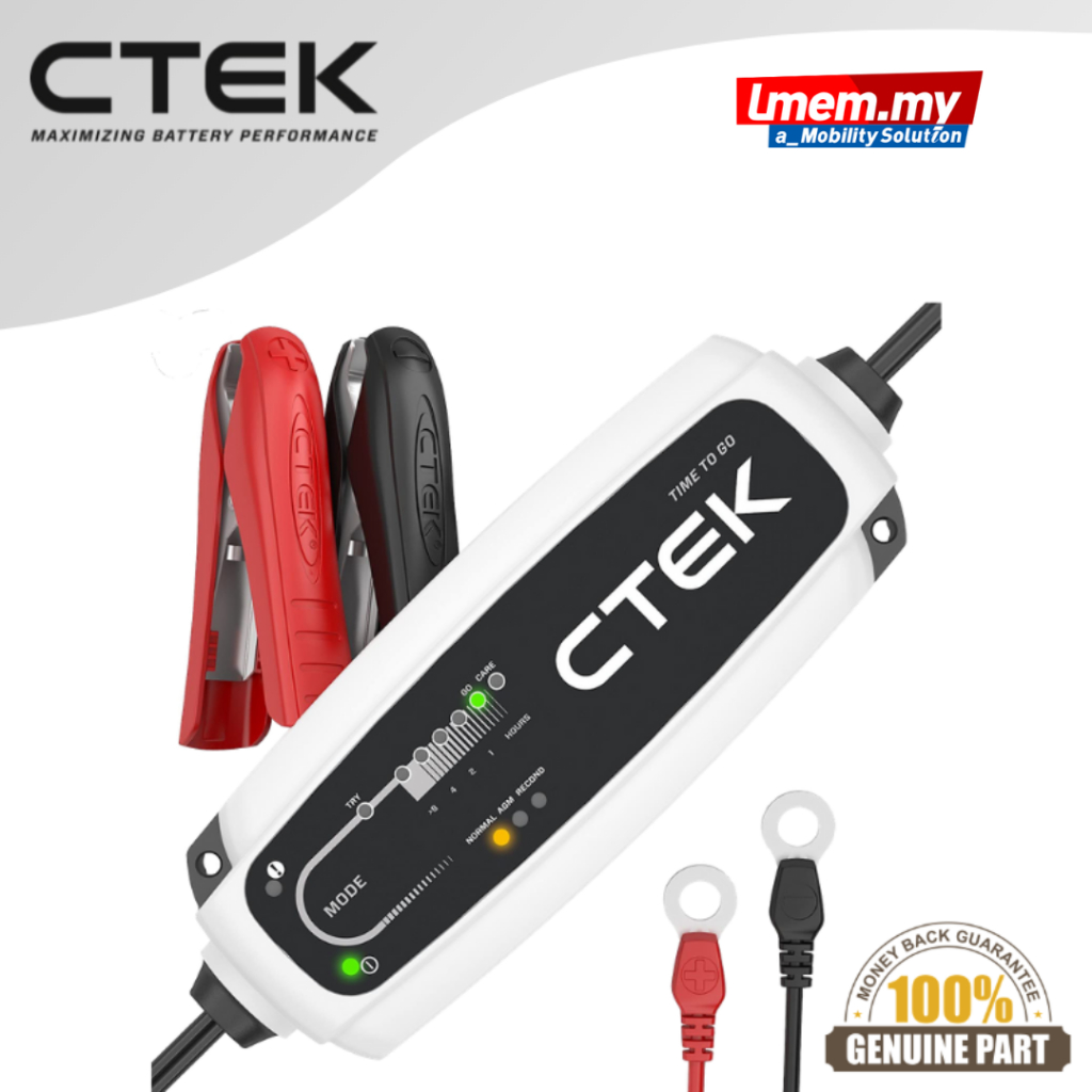 CTEK CT5 TIME TO GO – 12V Lead Acid batteries Battery charger & maintainer + 5-years warranty ...