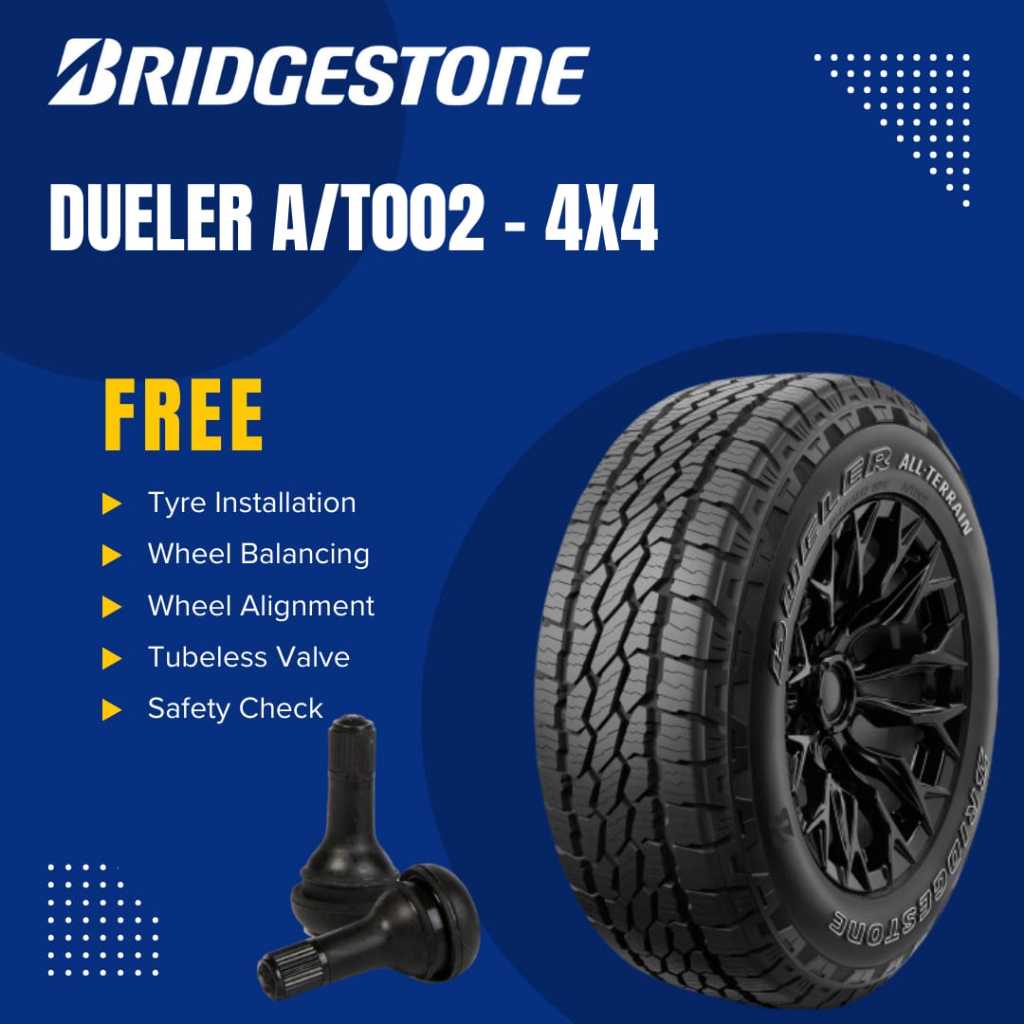 NEW TYRE 265/65R17 DUELER ALL-TERRAIN A/T002 BRIDGESTONE (WITH INSTALLATION) | Shopee Malaysia
