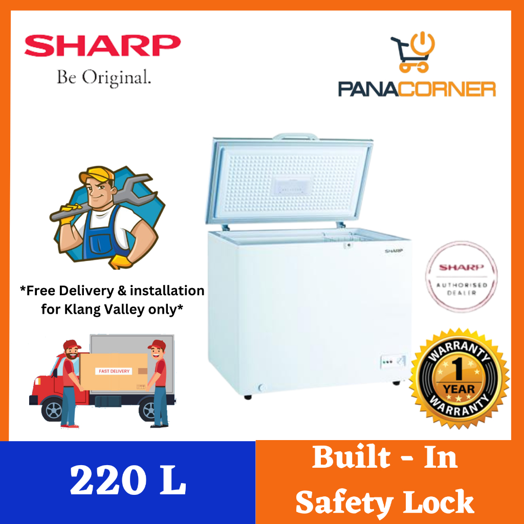 (FREE SHIPPING) Sharp 220L Chest Freezer SJC218 | Shopee Malaysia