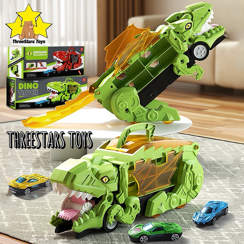 Dinosaur Transformation Truck With Free 6Pcs Alloy DieCast Car Dinosaur ...