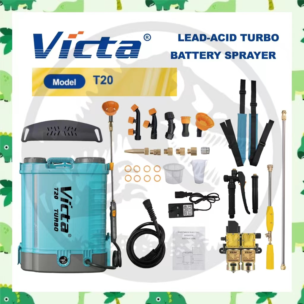 (Twin Pump) VICTA T20 Battery Sprayer Pump (20L) Mesin Pam Racun Bateri Turbo | Double Pump ...
