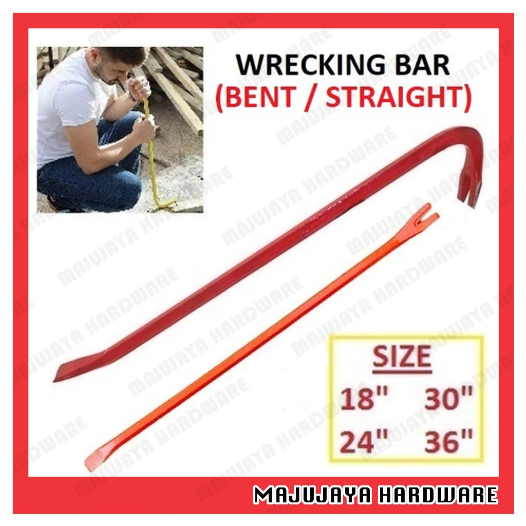 18”- 30” Wrecking Bar Kuku Kambing Besi Heavy Duty Crow Bar Wrecking ...