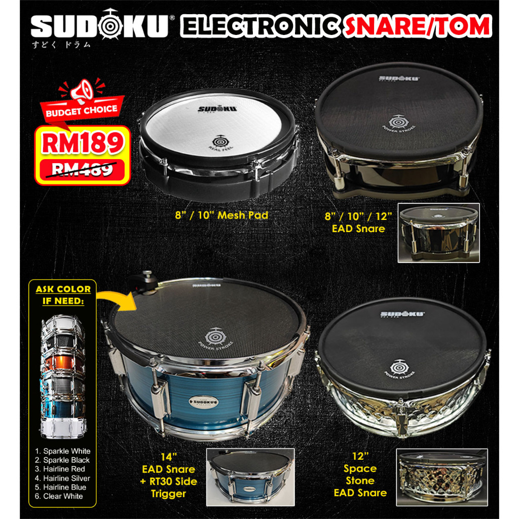 Pad Dram Mesh Elektronik Sudoku 8", 10", 12" / Sudoku 8"10"12 ...