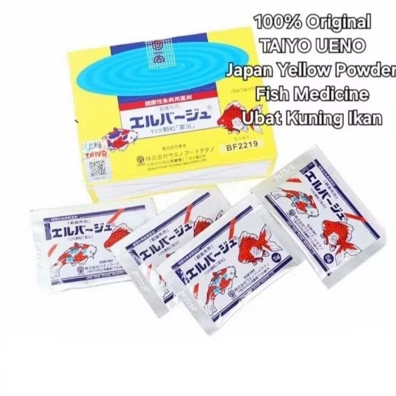 Japan Yellow Powder TAIYO UENO 5g 100%Original fish medicine Ubat ...