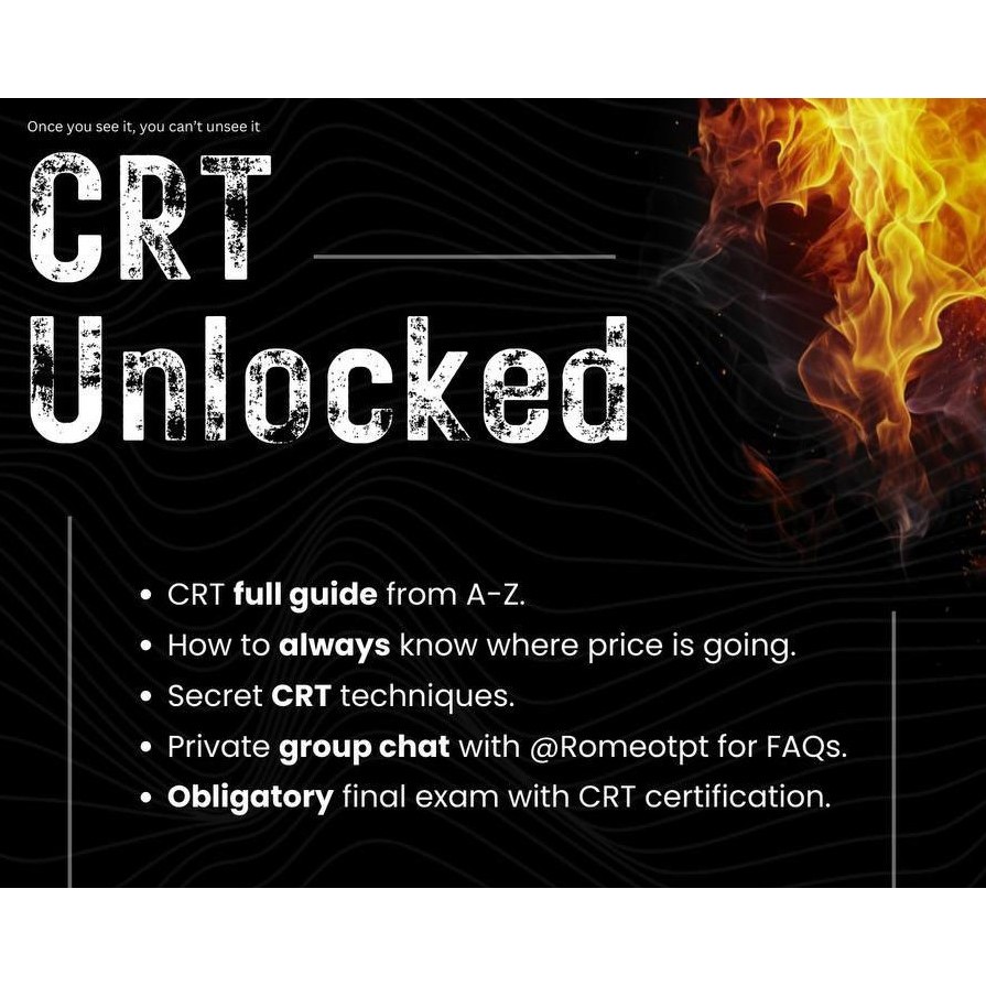 Romeo CRT Unlocked Full Trading Series + BONUS RomeoCRT Lecture Slides ...