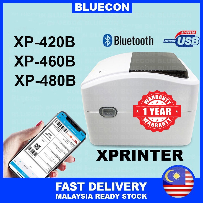 XP-480B / XP-460B / XP-420B D520 Thermal Printer Xprinter AIMO A6 USB Bluetooth Air Waybill ...
