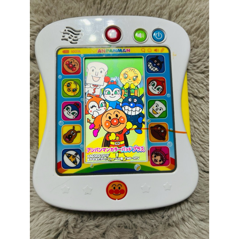 Anpanman Color Tablets Japan ANPANMAN 麵包超人攜 帶英文日文智能兒童學習單字 遊戲歌曲影像平板觸控筆黃 ...