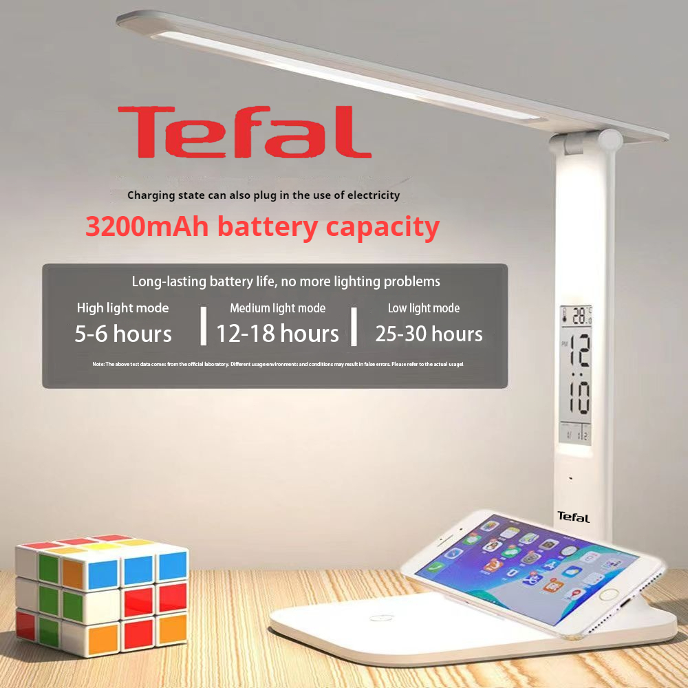 Tefal desk lamp LED touch 3-speed dimming desk lamp USB charging flexible non-glare simple ...