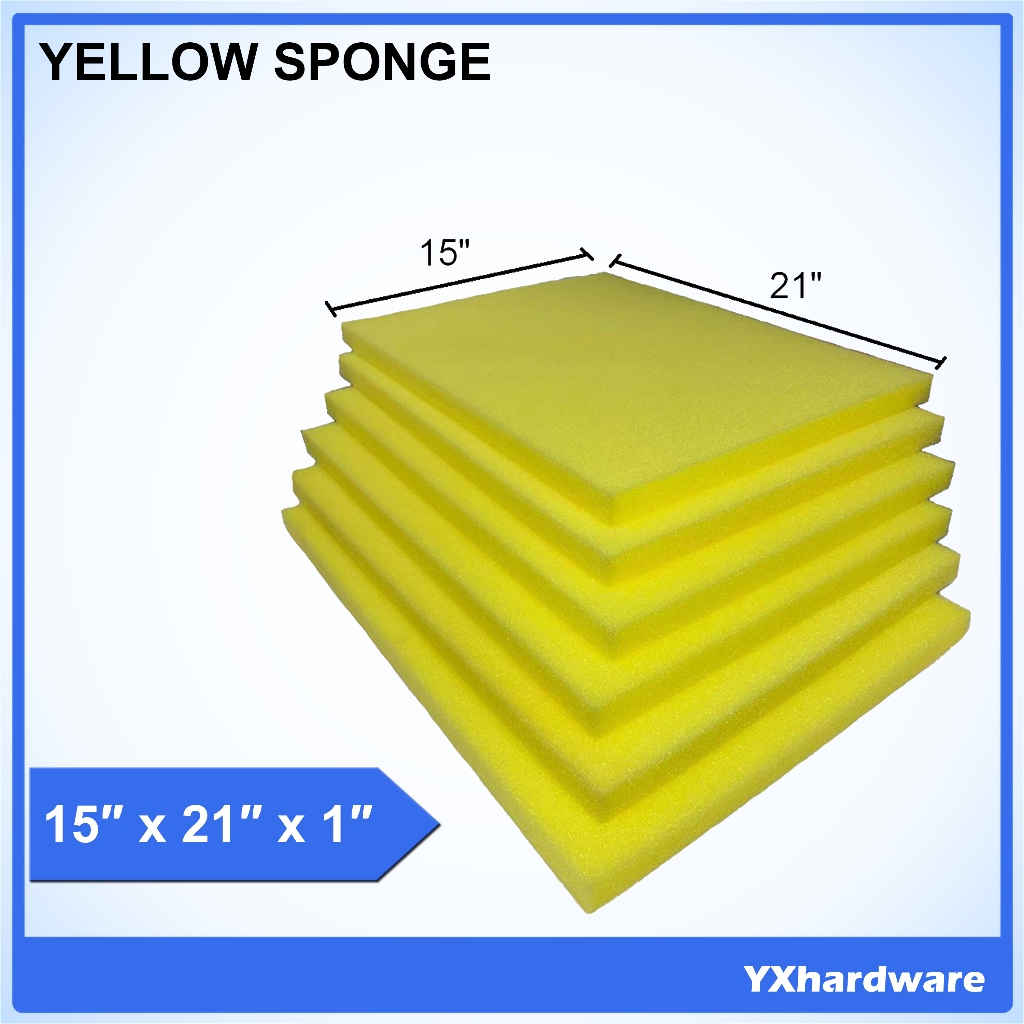 YELLOW SPONGE 21" X 15" / SPAN KUNING (1PC) | Shopee Malaysia