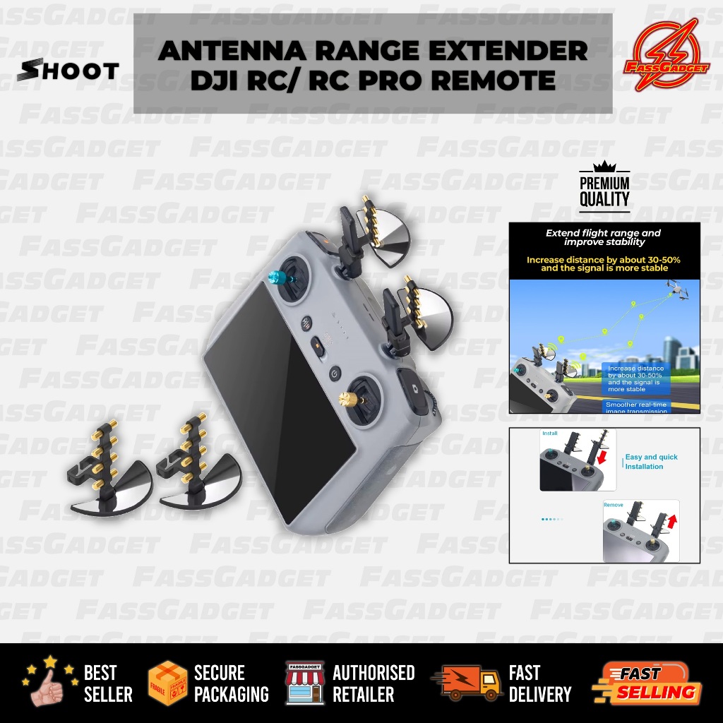 (🔥READYSTOCK🔥) ANTENNA RANGE EXTENDER DJI RC/ RC PRO REMOTE (SHOOT ...