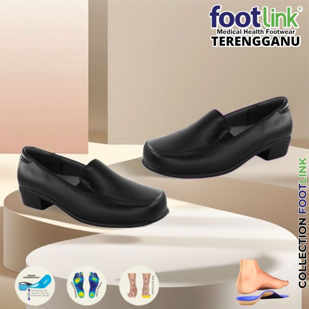 Footlink SH 6510 Health Women Shoe / Kasut Hitam | Shopee Malaysia
