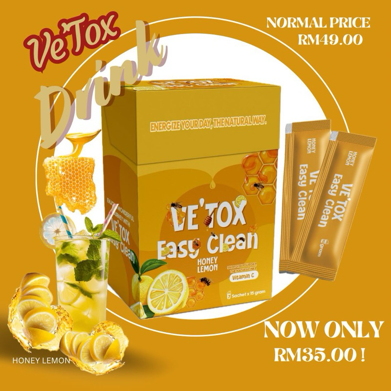 JUICE VETOX HONEY LEMON 1 BOX | Shopee Malaysia