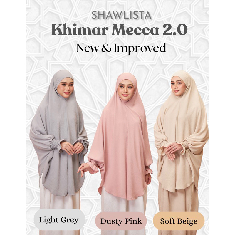 SHAWLISTA KHIMAR MECCA / JUBAH MECCA / SET JUBAH & KHIMAR / TUDUNG ...