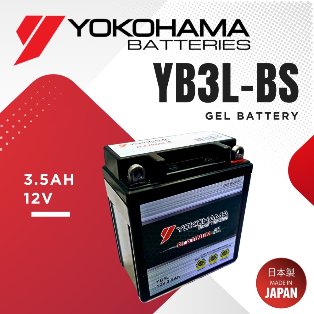 YB3L YB3 YOKOHAMA BATTERY MODENAS KRISS100 KRISS110 KRISS120 (KICK) DINAMIK RXZ TZM150 Y125Z ...