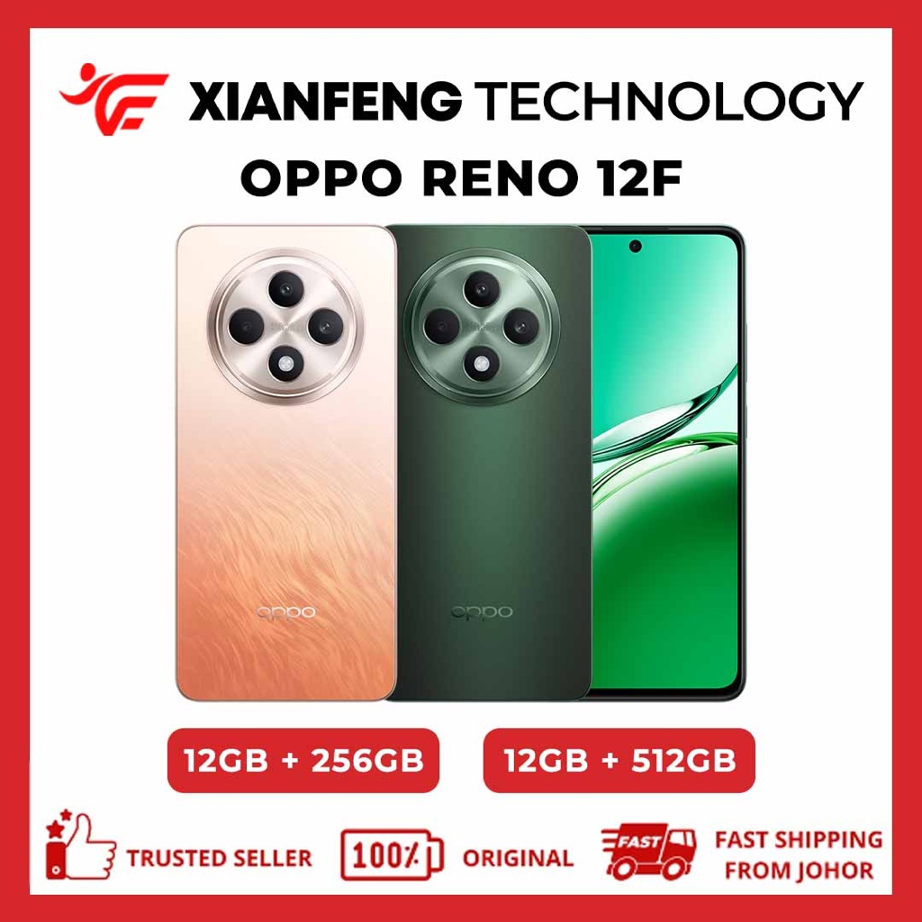 OPPO Reno12 F 5G | 12GB + 12GB RAM Expansion + 256/512GBROM | AI Eraser ...