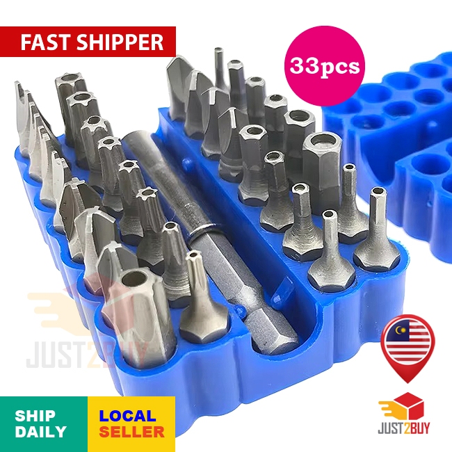 【STOK M'SIA】Mata Gerudi 33pcs Screwdriver Bits Electric Screwdriver ...