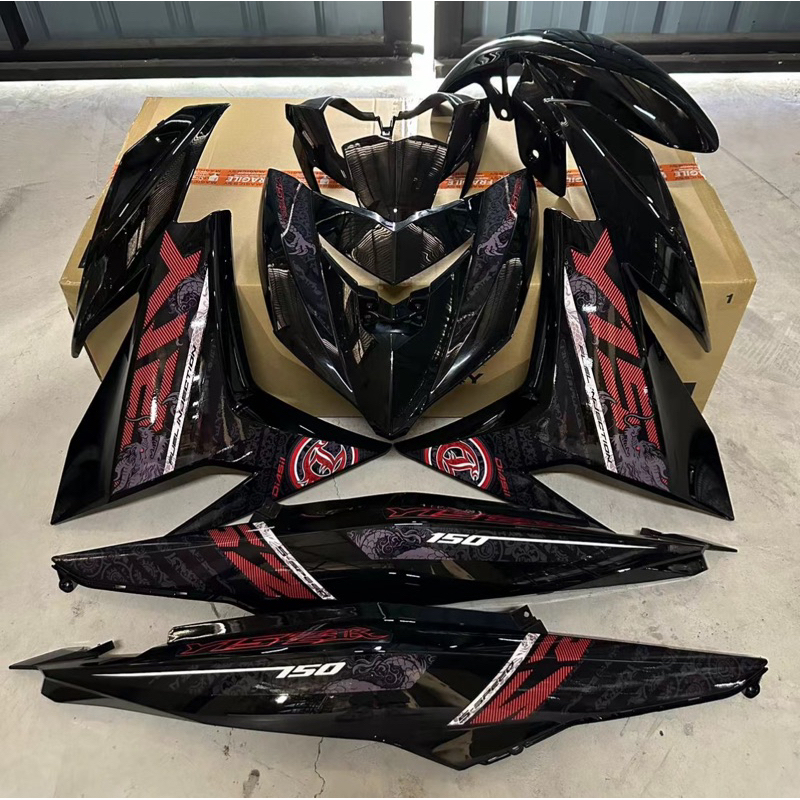 MAGIC BOY COVER SET Y15ZR Y15 V2 CROSSOVER BLACK BODY COVER SET ...