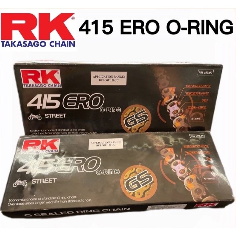RK CHAIN RK JAPAN ORING 415-132L 412-122L 428-132L 428-122L ORING CHAIN ...