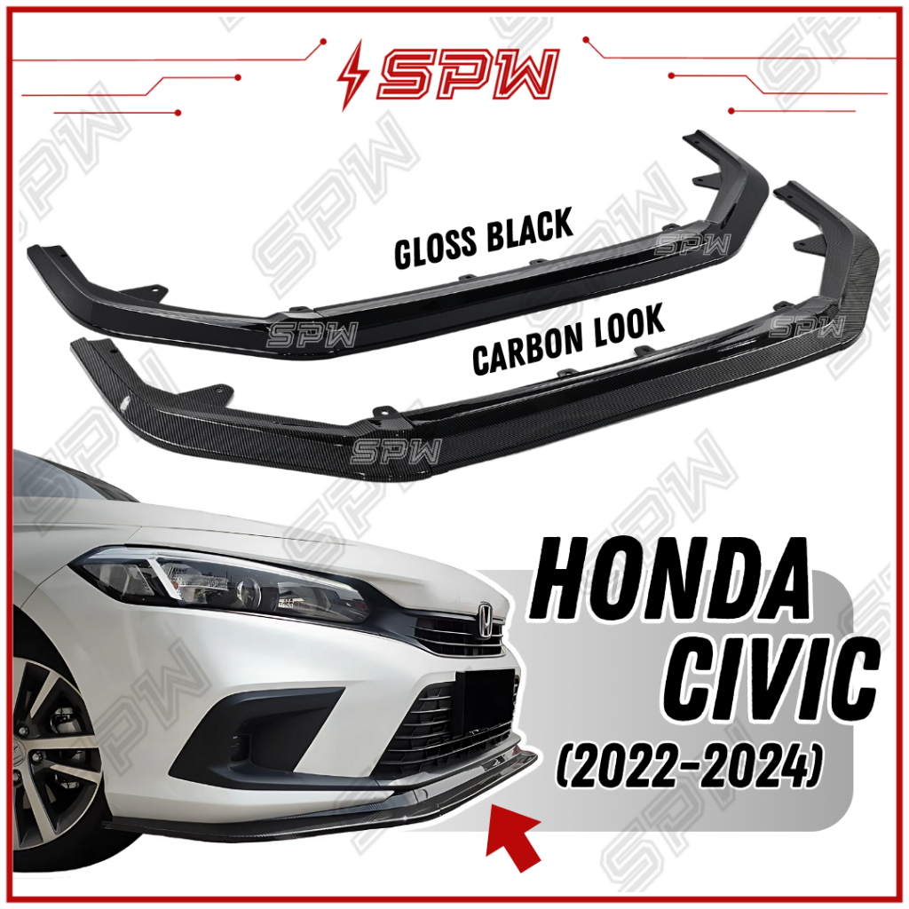 Honda Civic FE (2022-2024) MC-Design Bodykit Front Lip Skirt Diffuser ...