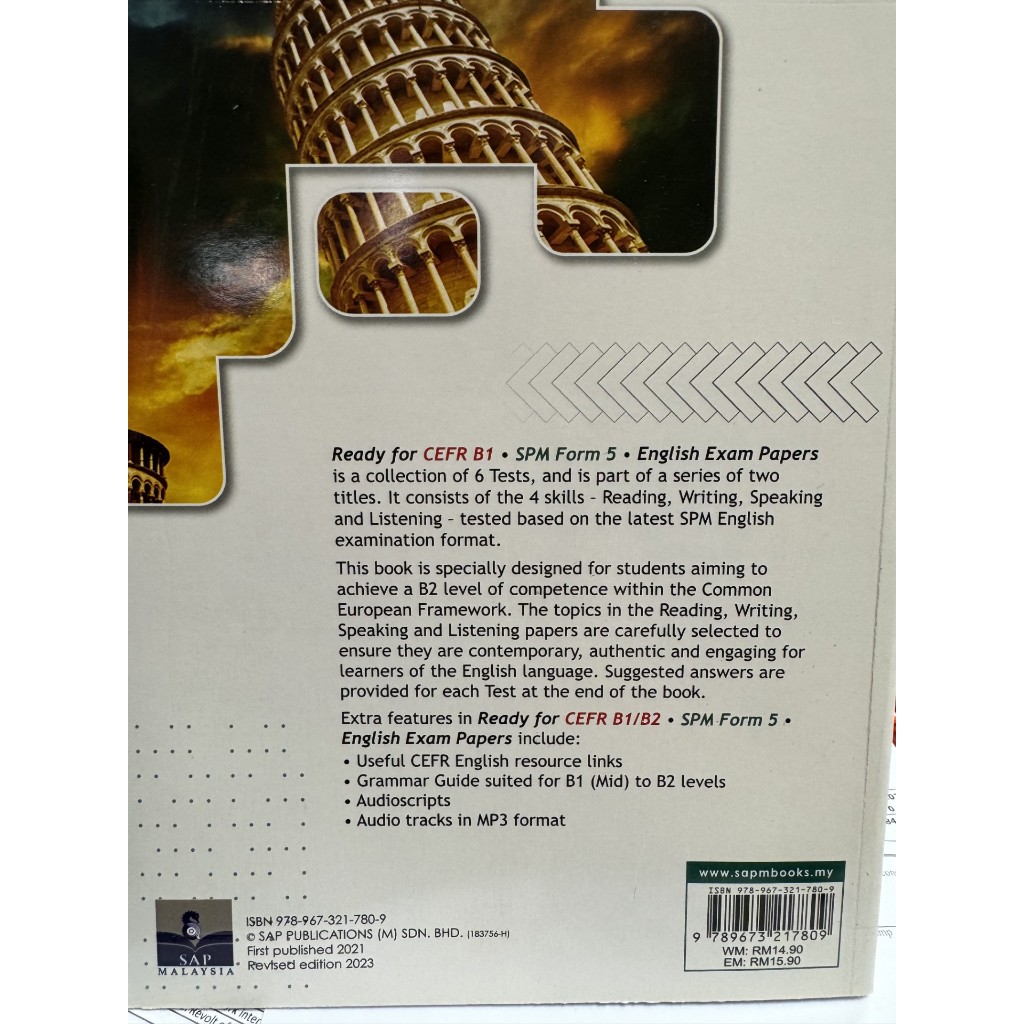 READY FOR CEFR B1/B2 SPM FORM 5 ENGLISH EXAM PAPERS WITH LISTENING TEST ...