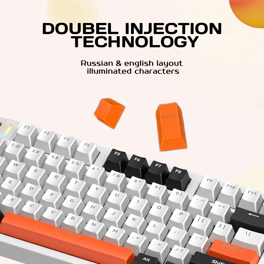 ZIFRIEND X87 Mechanical Keyboard Rainbow RGB Hotswappable 87 Keys Gaming Keyboard | Shopee Malaysia