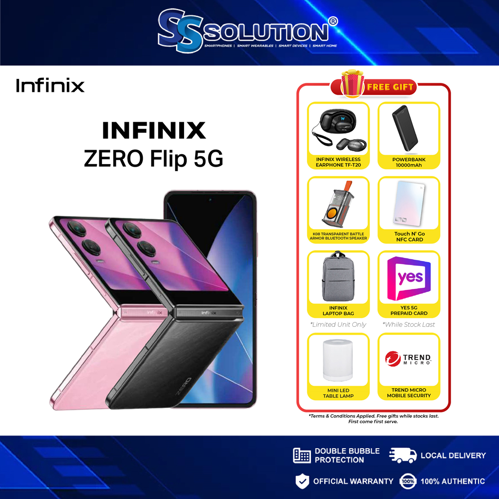 Infinix Zero Flip 5G (8GB+512GB) 6.9" FHD+ AMOLED Foldable LTPO Display ...