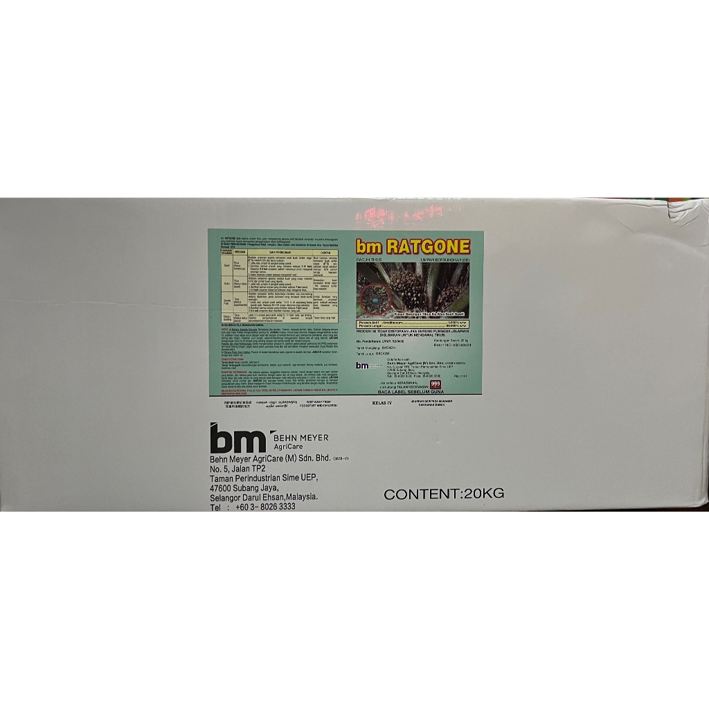 * ORIGINAL * BM Ratgone (5kg x 4) / racun serangga / tikus ...