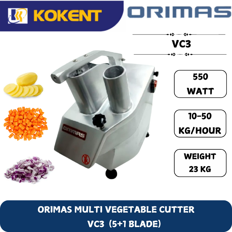 Orimas 550W (3/4HP) Commercial Vegetable Cutting Machine VC3 | Shopee ...