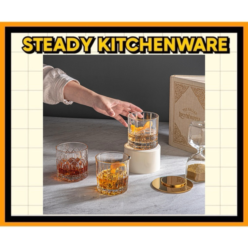Ocean Traze Series Whisky Wine Glass Double Rock Glass 玻璃威士忌酒杯 | Shopee ...