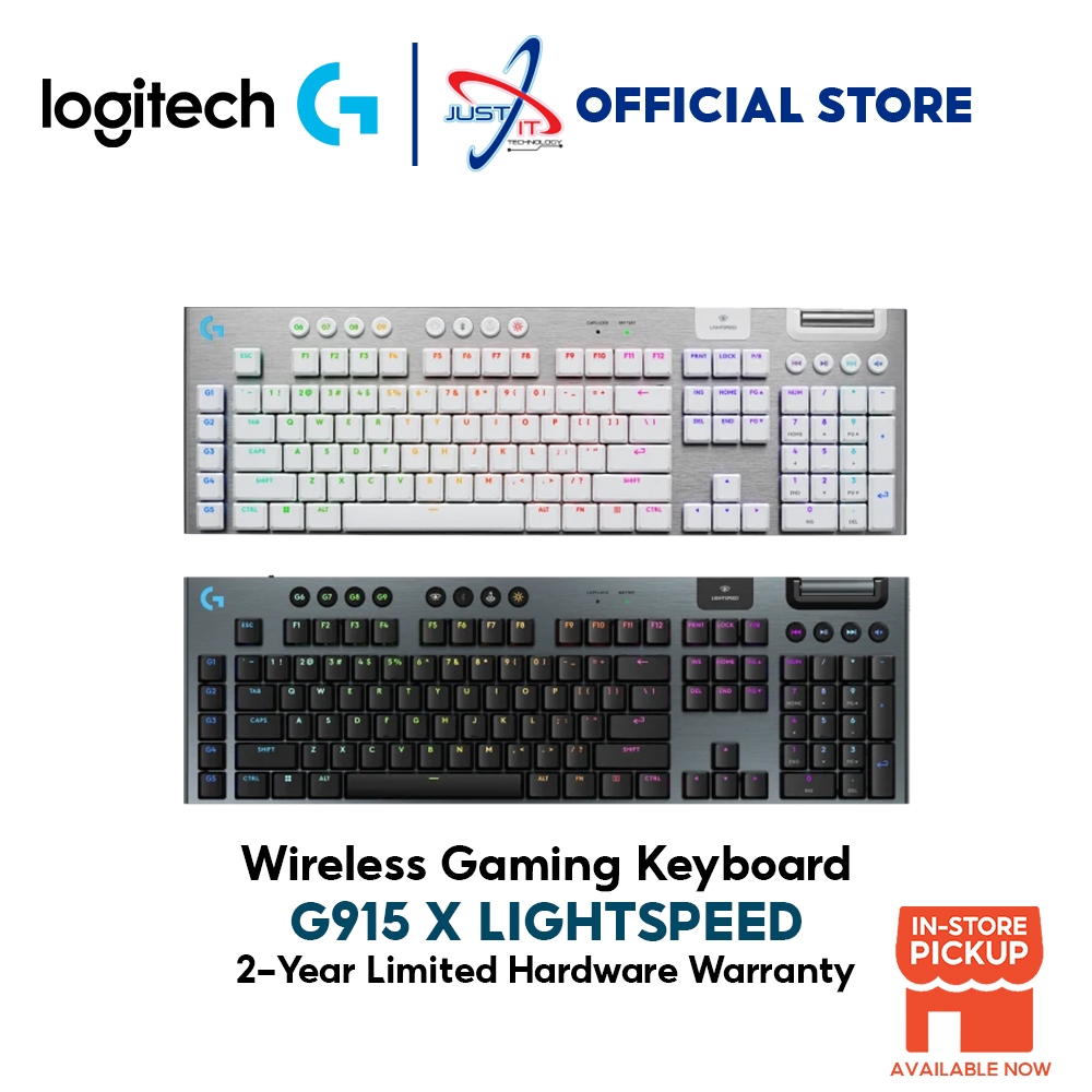 Logitech G915 X Lightspeed RGB Low-Profile Wireless Gaming Keyboard ...