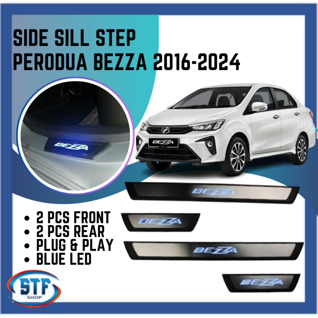 Perodua Bezza 2016-2024 Door Side Plate ABS With Blue Led (4 Pieces ...