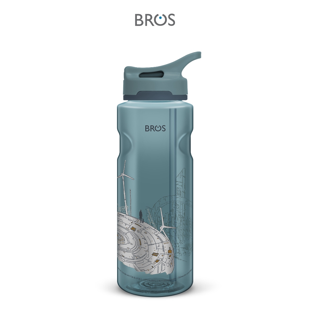 BROS Flip 2501 (950ml) | BPA-Free Water Bottle | Custom Name Print ...