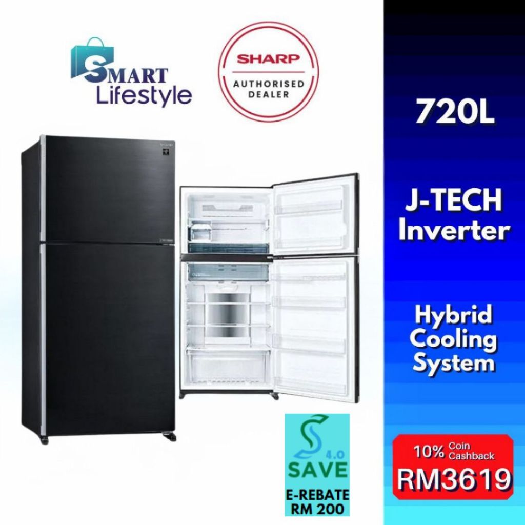 《Save 4.0》Sharp 720L J-Tech Inverter Pelican Refrigerator with Hybrid ...