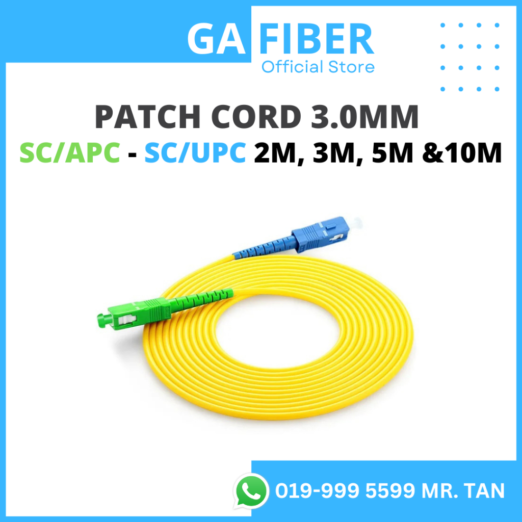Fiber Optic Patch Cord SC/APC-SC/UPC - 2M / 3M / 5M & 10M | Shopee Malaysia