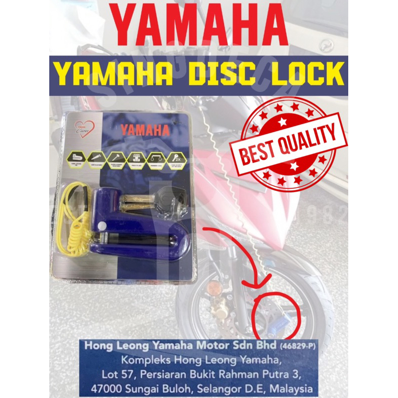 YAMAHA DISC LOCK LC 135 LC135 Y15 Y16 NMAX NVX155 EZ115 EGO AVANTIZ EGO ...