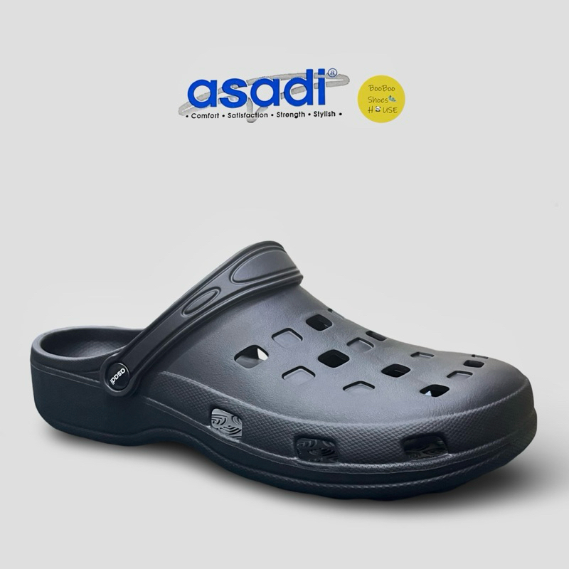 Asadi Big Size 5-12 Men’s Black Plaid Clog Sandal EVA Comfortable ...