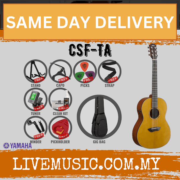 Yamaha CSF-TA TransAcoustic Guitar - Vintage Natural Gloss ( CSFTA ...