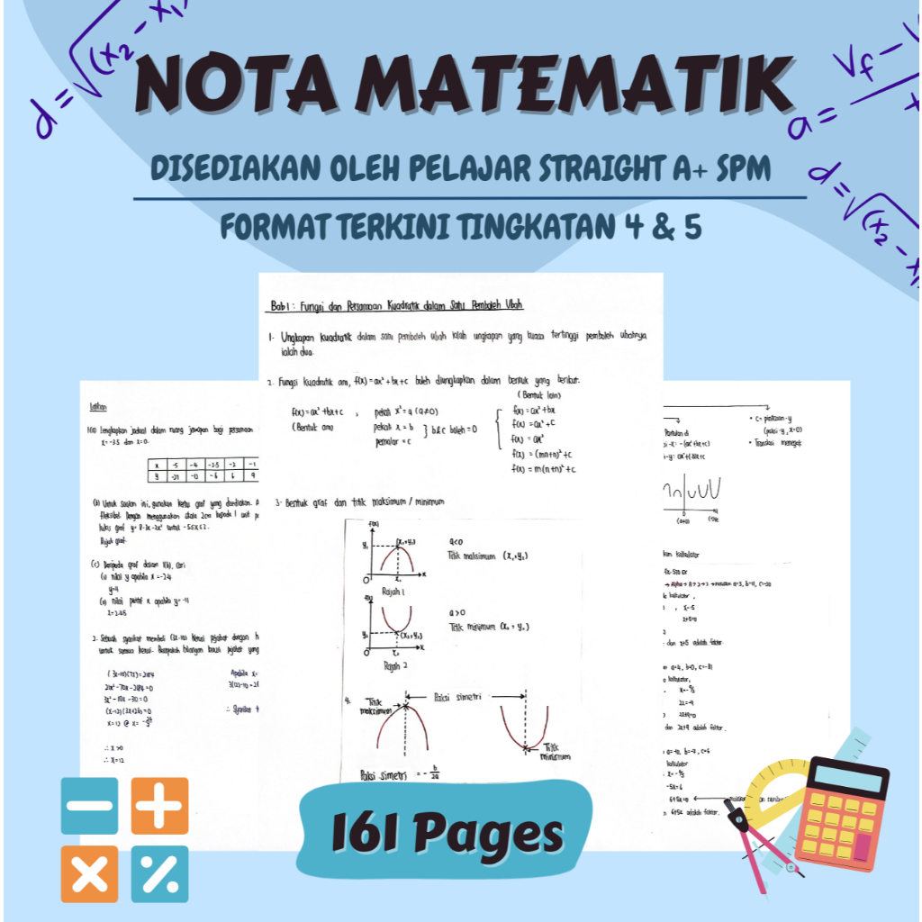 [PDF] KSSM SPM A+ Nota Matematik Tingkatan 4 & Tingkatan 5 | Shopee ...