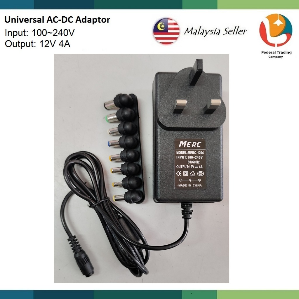 Universal Adaptor 12V 4A Multi 8 pin adapter | Shopee Malaysia