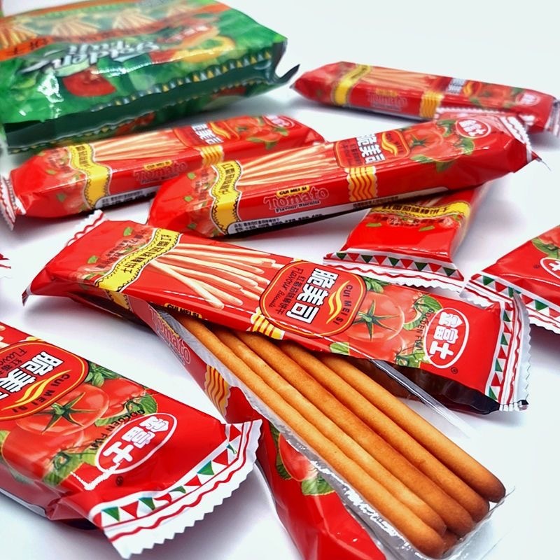 金富士饼干番茄味 Golden Fuji Biscuits Tomato Flavor 蔬菜味手指饼干独立包装 makanan halal ...