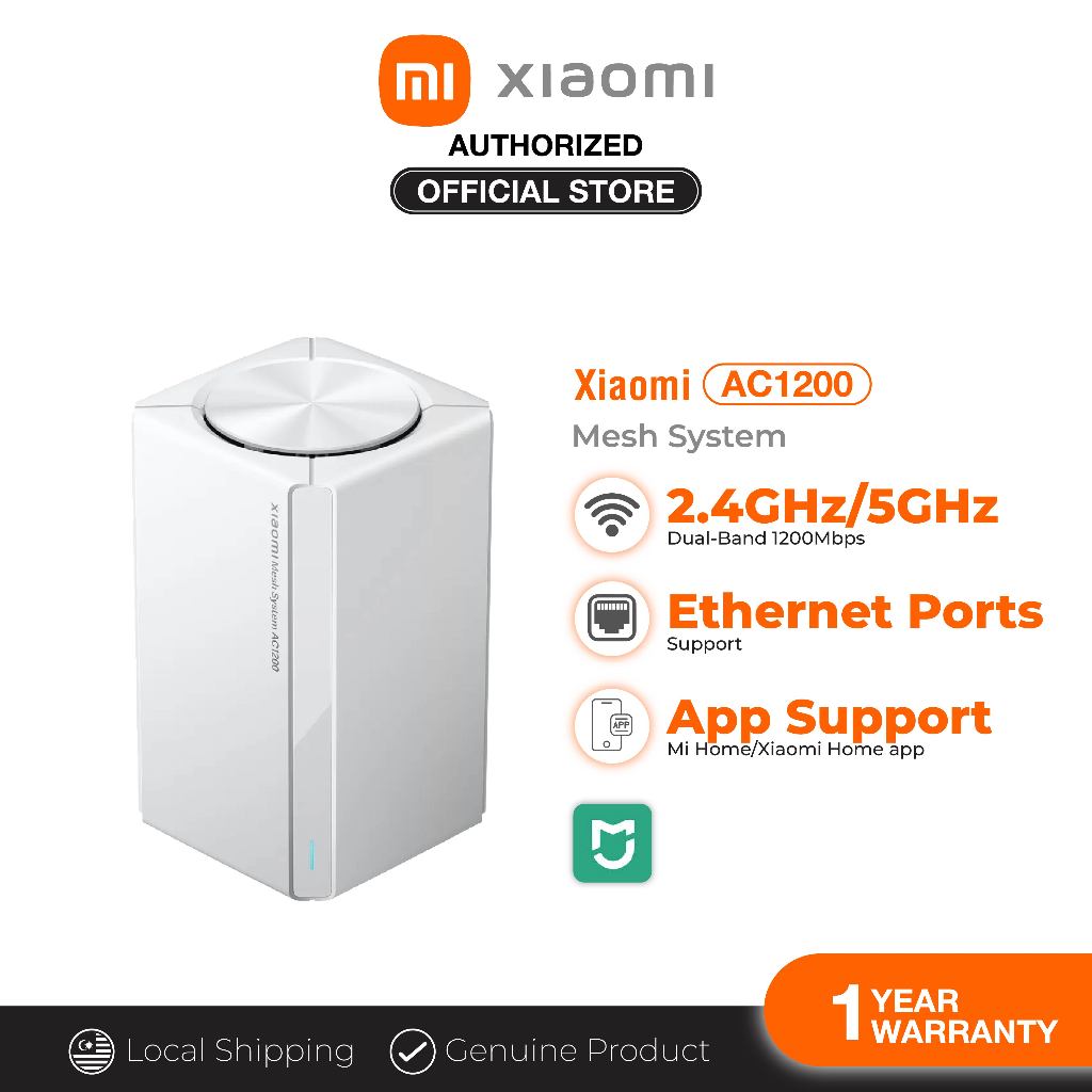 Xiaomi Mesh System Ac1200 Routers Shopee Malaysia