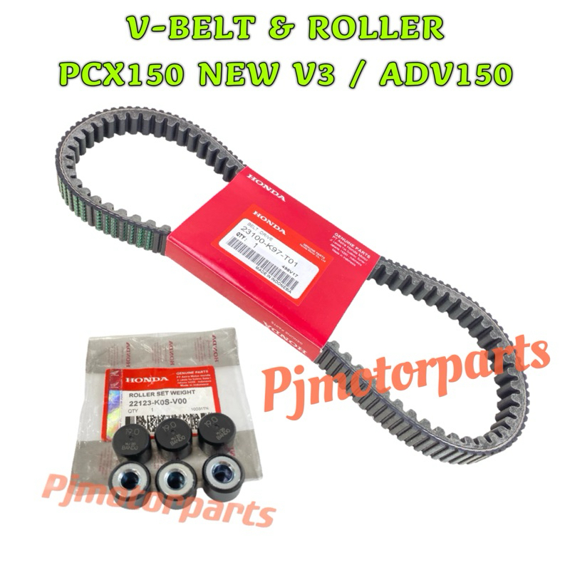 HONDA PCX150 NEW V3 / ADV150 V-BELT & PULLEY ROLLER 1 SET DRIVE BELT ...