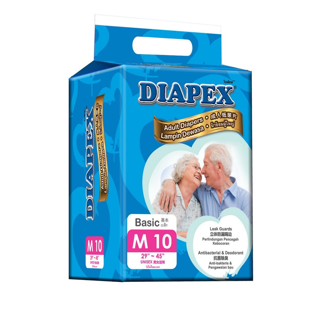 Diapex Adult Diapers M10 pcs x 10 packets | Shopee Malaysia