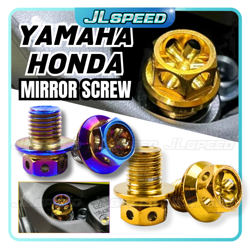 Side Mirror Screw Skru Side Mirror Nut Besi HONDA YAMAHA SYM MODENAS ...
