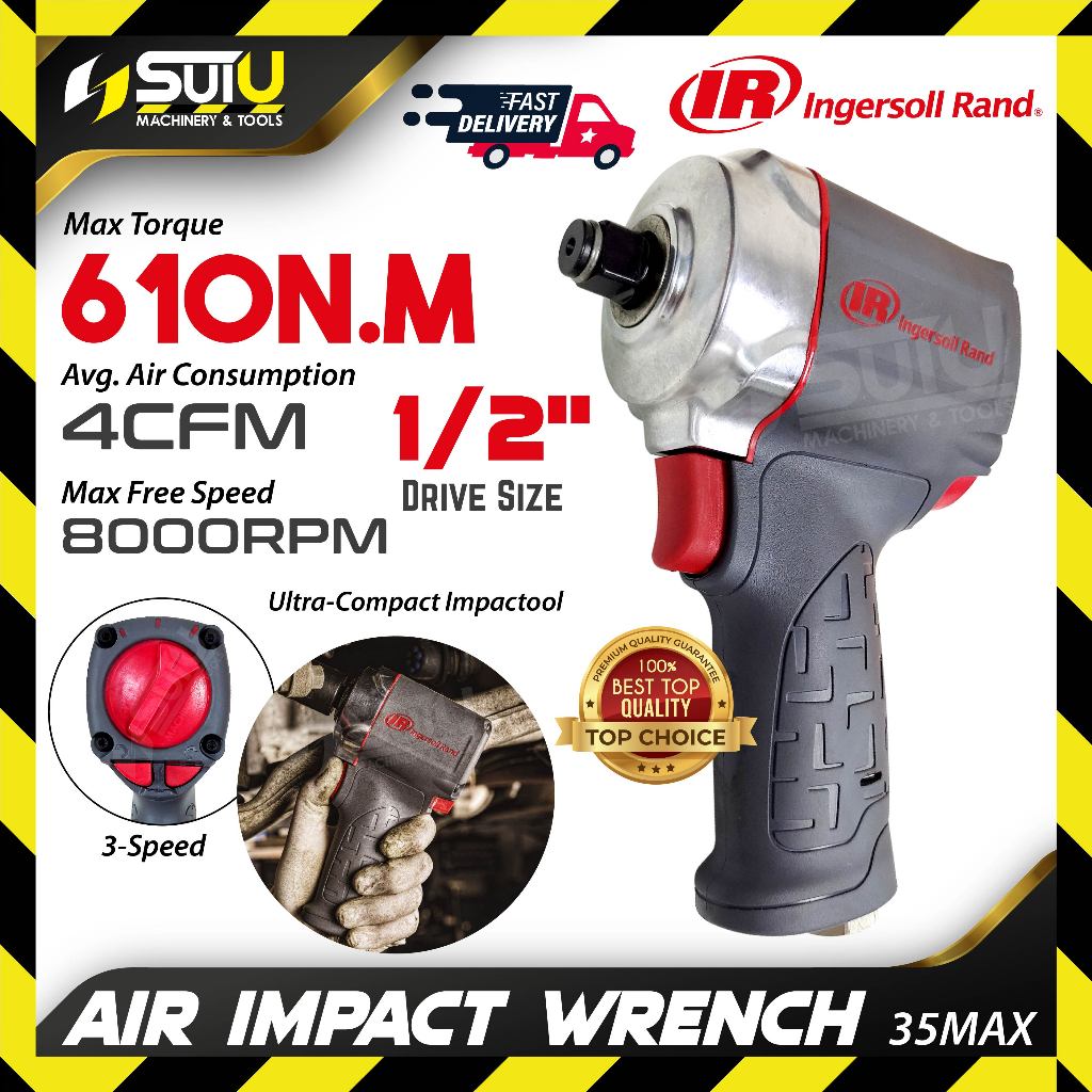 INGERSOLL RAND 35MAX 1/2" Air Impact Wrench 610N.M | Shopee Malaysia