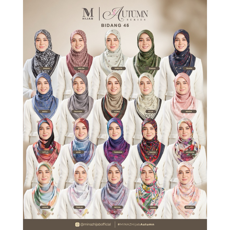 🎈 READY STOCK 🎈MINAZ HIJAB 🍂🍁 AUNTUM 🍁 🍂( FREE BROOCH MINAZ ) | Shopee ...